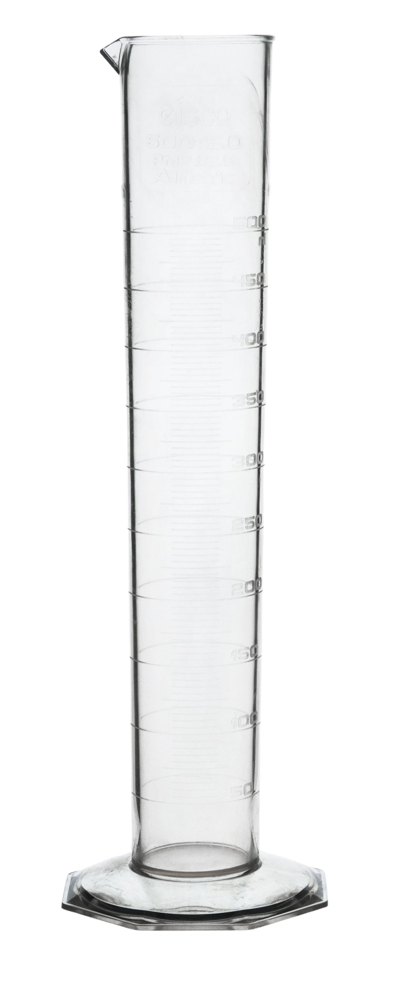 Measuring Cylinder, 500ml - Class B Tolerance - Octagonal Base - TPX ...