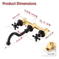 SUMERAIN Traditional Style Wall Mount Bathroom Vessel Faucet -3 Holes ...