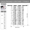 Cat and Yarn Line Art White Pattern Blackout Curtains,Triple Weaved ...