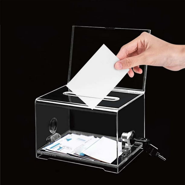 Clear Voting Box Multifunctional Suggestion Box Lockable Ballot Box ...
