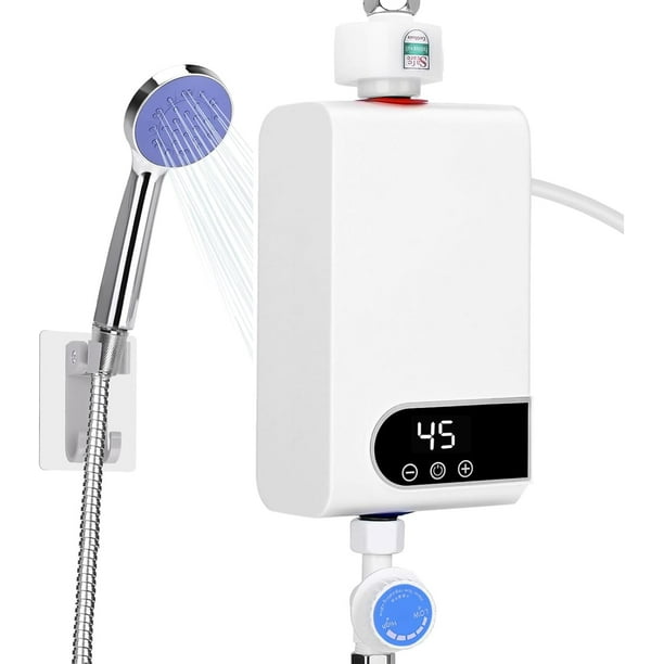 Calentador de Agua Instantáneo Eléctrico 110V 3500W, Boiler de paso con Ducha, Calentador de ...
