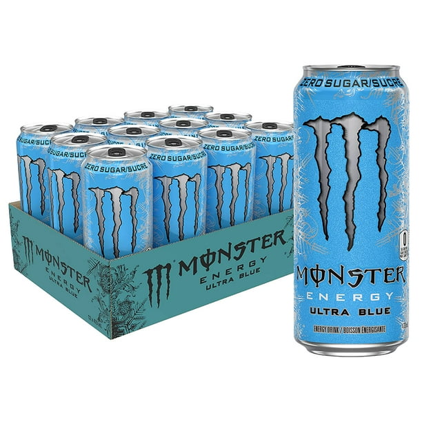 Monster Ultra Blue, canettes, 473 ml, paquet de 12 - Walmart.ca