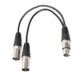 3Pin XLR Female Jack To Dual 2 Male Plug Y Splitter Cable Adapter ...