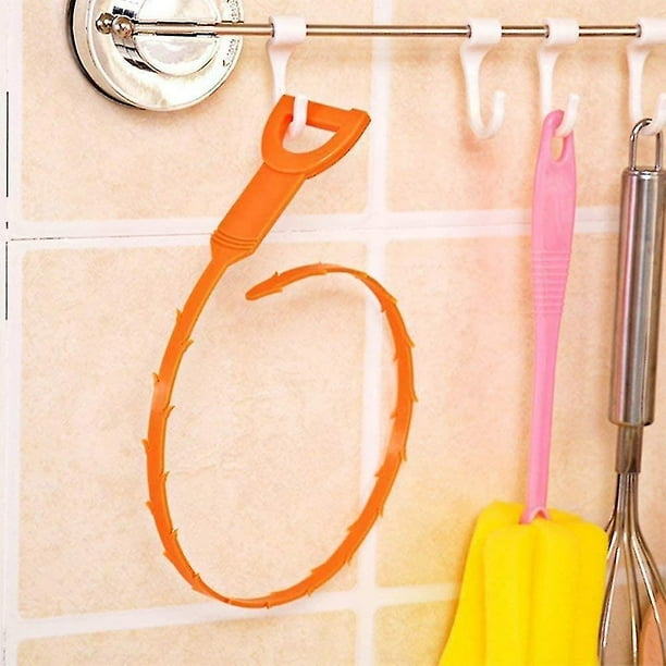 3 Pack 25 Inch Hair Snake Tool Drain Opener Hair Clog Remover Sink ...