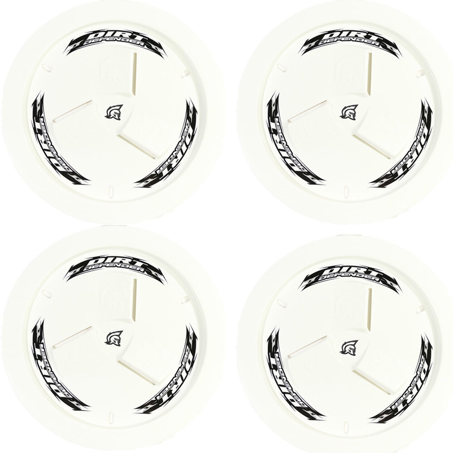 Dirt Defender 15 x 8 Vented Wheel Covers Mud Covers White 4 Pack ...