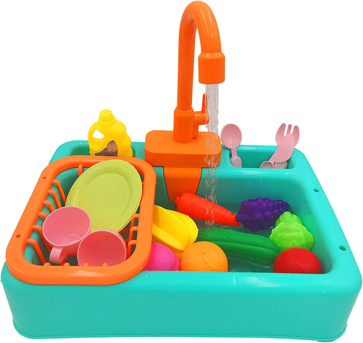 Kids With Running Water 4 In 1 Kids Kitchen Play Sink