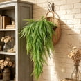 1 Piece Artificial Fern Hanging Plant, 69 Mesh Straight Faux Persian ...