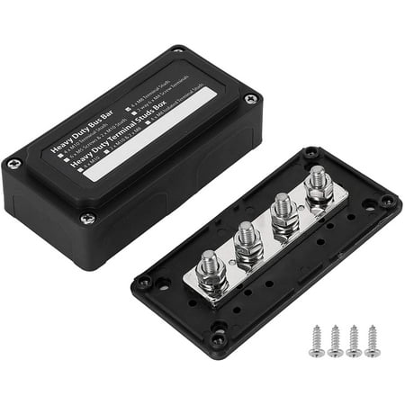 Bus Bar Box, 300A Bus Bar Power Distribution Box 48V DC 4 Studs ...