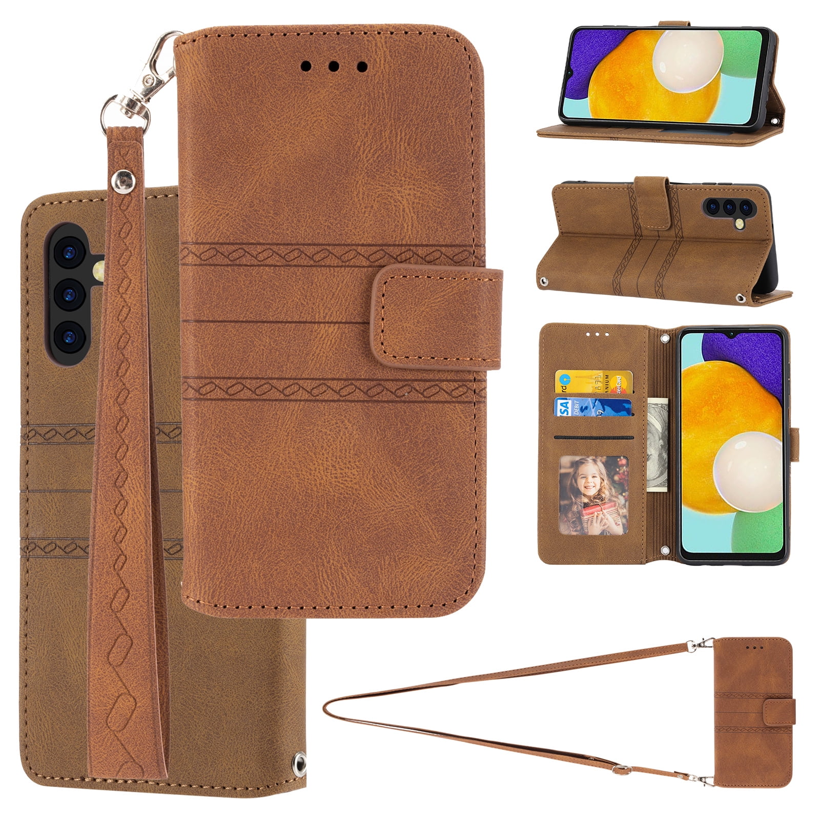 Allytech Case for Samsung Galaxy A13 5G,Magnetic Leather Card Pocket ...