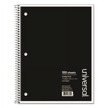 Wirebound Notebook 1 Subject, Wide/Legal Rule, Assorted Color Covers ...