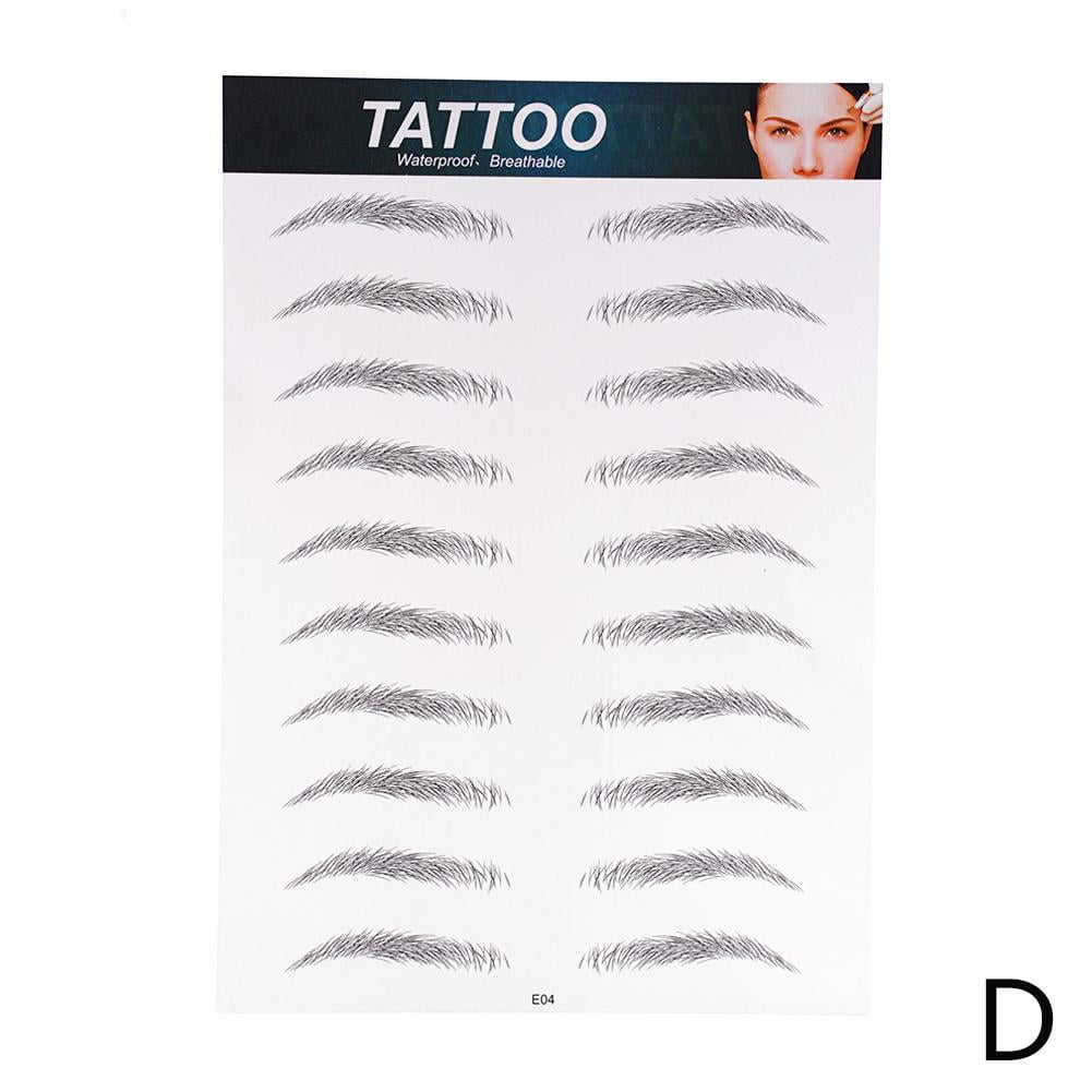 4D Hair-like Eyebrow Tattoo Sticker False Eyebrows Lasting Waterproof ...