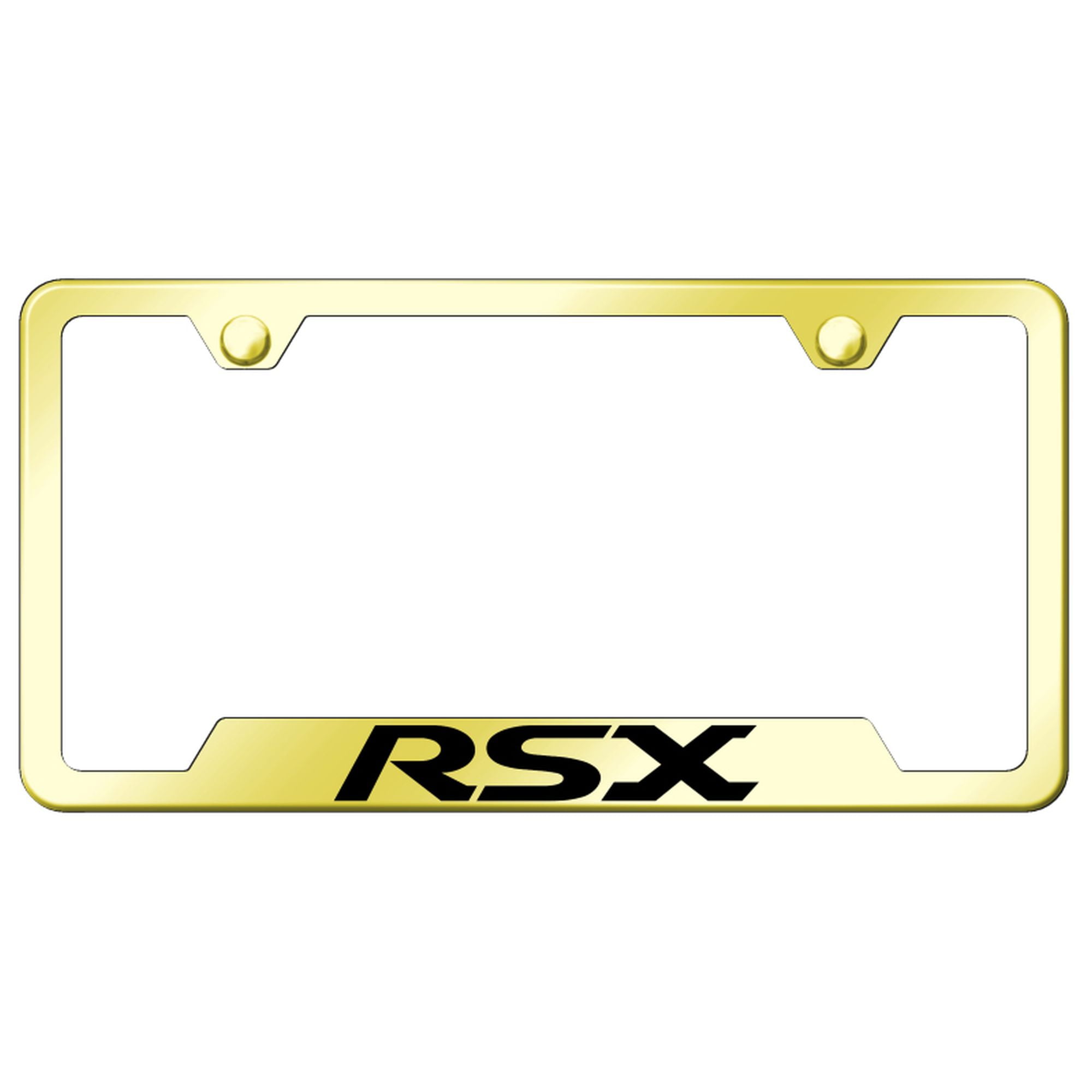 Acura RSX Laser Etched Logo Cut-Out License Plate Frame (Gold ...