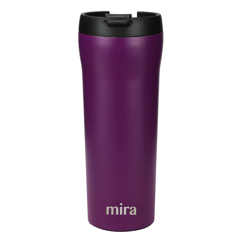 MIRA Stainless Steel Insulated Travel Car Mug | Spill Proof Flip Lid ...