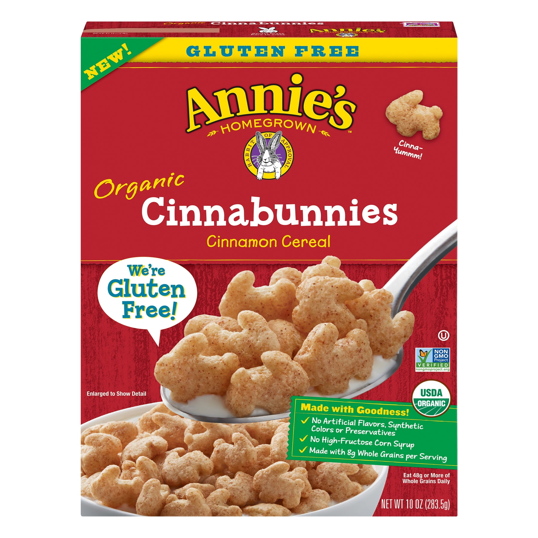 Annie's Organic Cinnamon Roll Cereal, USDA Certified Organic Breakfast ...