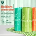 ECO SOUL 100% Compostable Bamboo Kitchen Paper Towel Set of 24 Rolls ...