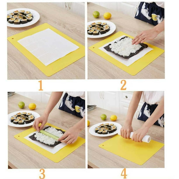 tredstone DIY Sushi Roller Mats Washable Reusable Rice Ball Roll Mold ...
