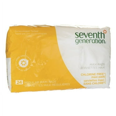 Seventh Generation Chlorine Free Sanitary Pantiliners Pads, Feminine ...