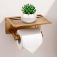 Toilet Paper Holder with Shelf, Aluminum Tissue Roll Dispenser with ...