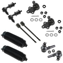 Front Inner & Outer Tie Rods with Sway Bar End Links Kit Set of 6 for ...