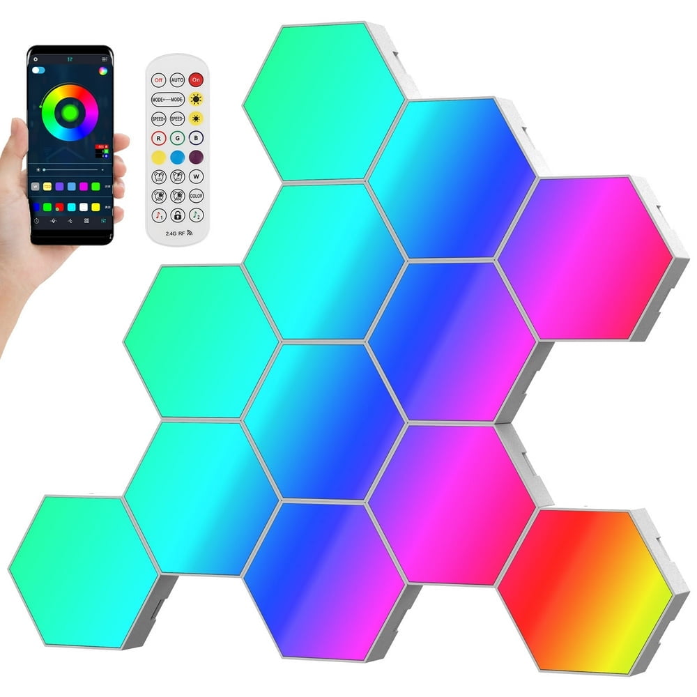 Click here for Pointerteck Hexagon Led Lights 12 Pack Rgb Led Hex... prices