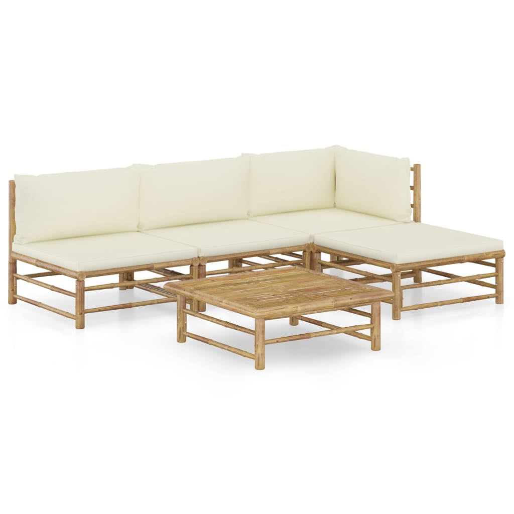 Click here for Vidaxl 5 Piece Garden Lounge Set With Cream White... prices