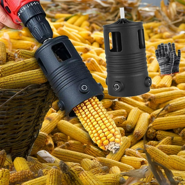 Corn Peel with Gloves Corn Thresher Strip Tool for Hand Drill Farms ...