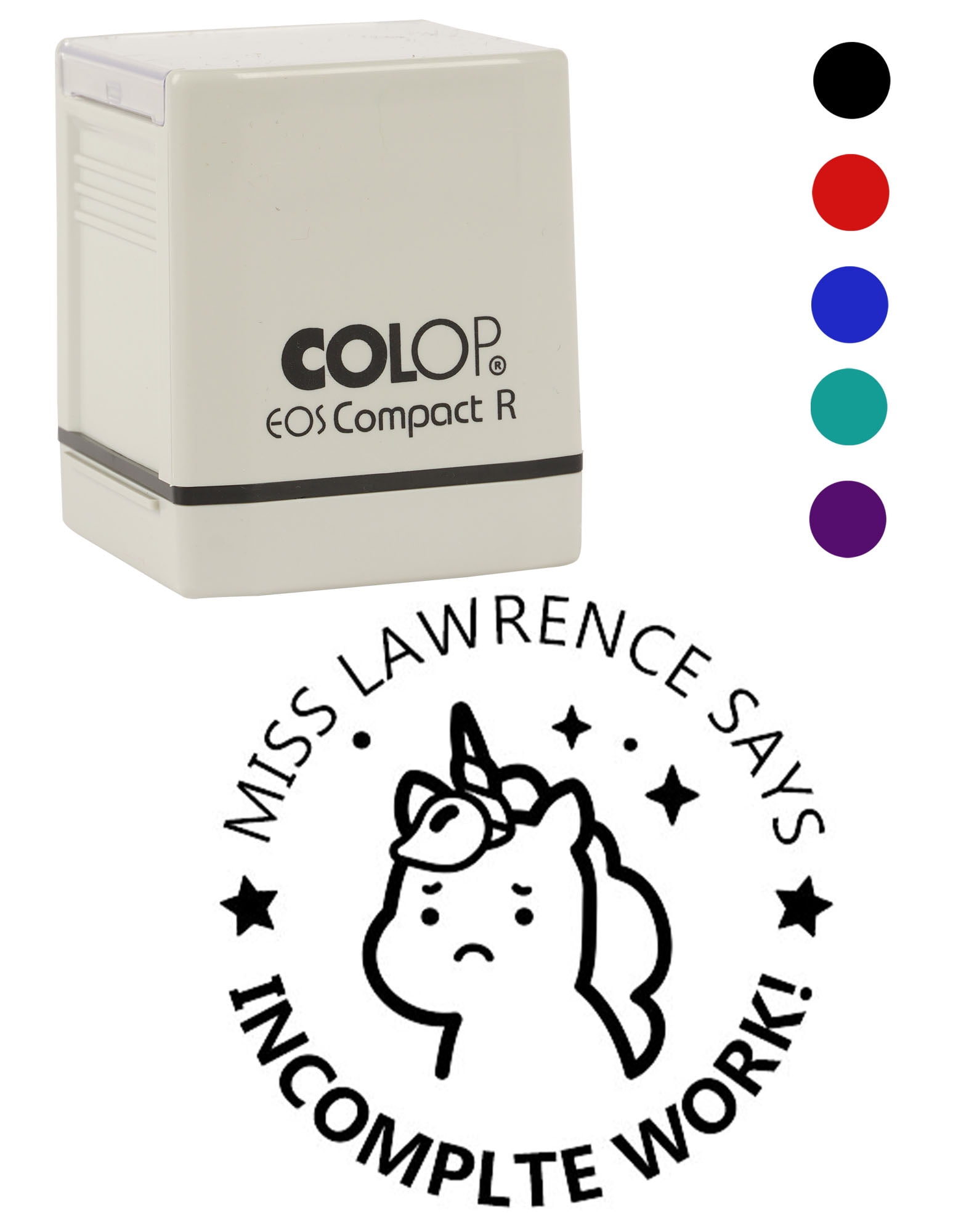 Printtoo Personalized Teachers Stamp Incomplete Work! Teachers Name ...