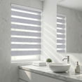 Cut Size Cordless Zebra Blinds for Windows (Grey Color) (Maximum Height ...