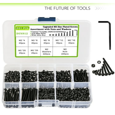 272PCS Heavy Duty Bolts and Nuts Assortment Kit, 1/4, 5/16, 3/8 Machine ...