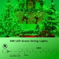 LIDUI-165ft 500 LED Christmas Lights Outdoor Waterproof, 8 Modes Green ...