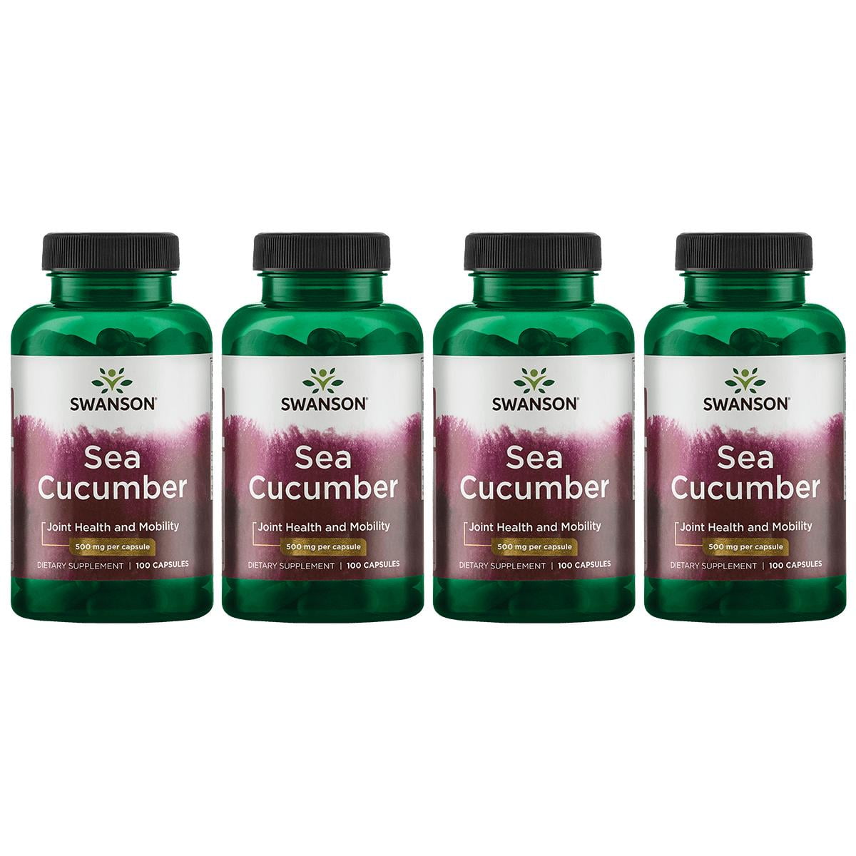 Swanson Sea Cucumber 500 mg 100 Caps 4 Pack - Walmart.com