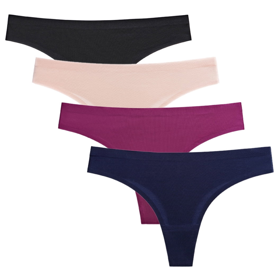Click here for Nobrand Ladies Thongs Ice Silk 4 Pairs Breathable... prices