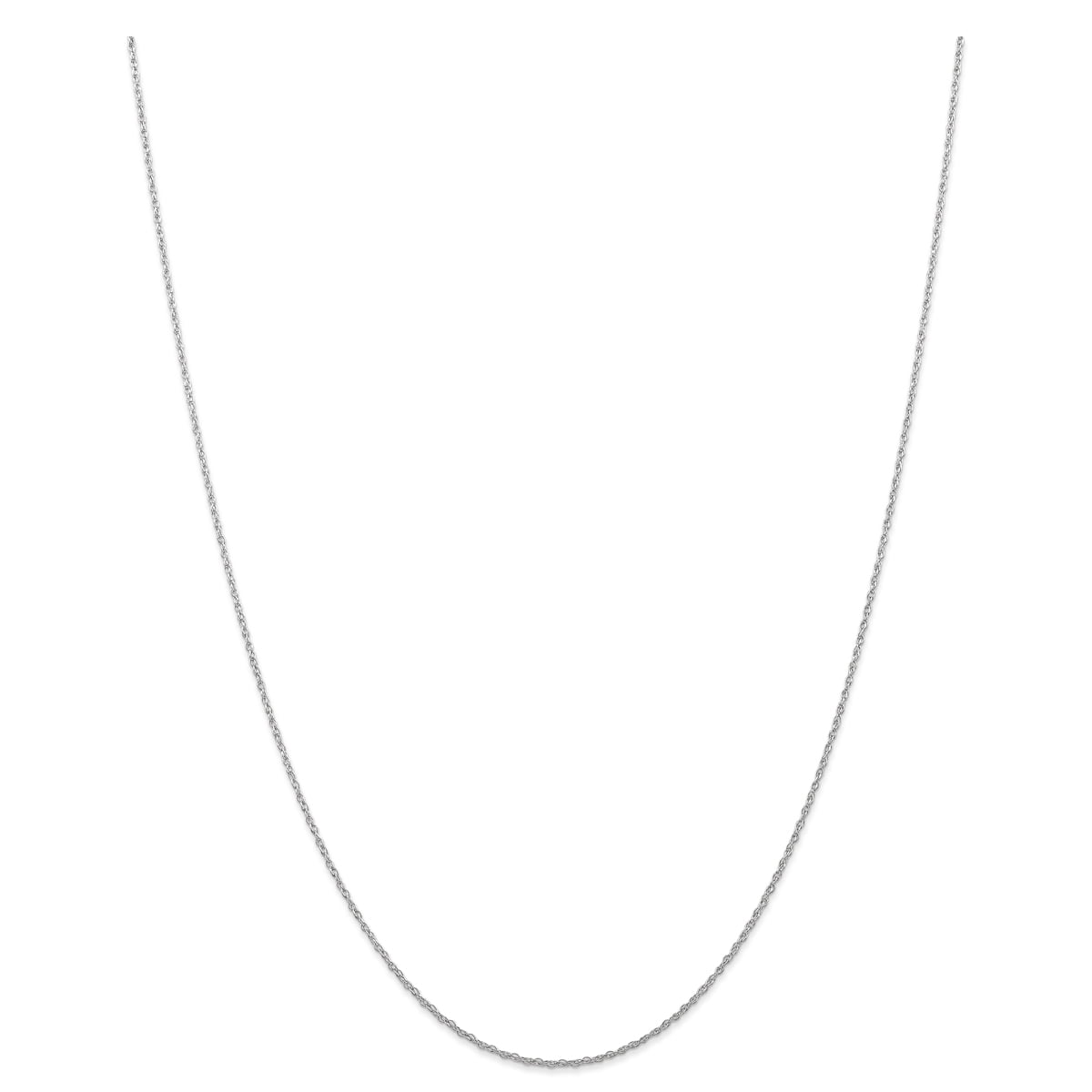 Primal Gold 14 Karat White Gold 0.7mm Carded Cable Rope Chain - Walmart.com