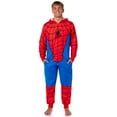 Marvel Classic Spider-Man Superhero Adult Hooded Union Suit Costume ...