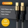 UUTEK RSZ2 nylon braided 1.2m PD 60W usb c to usbc fast charging cable ...