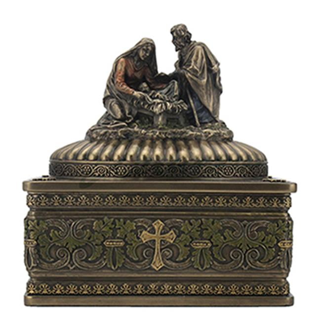 Veronese Design WU76586A4 The Birth Of Jesus Casket Nativity Trinket ...