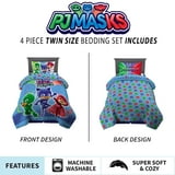 Hasbro PJ Masks Kids Twin-Size Bedding Set with Comforter and Sheets ...