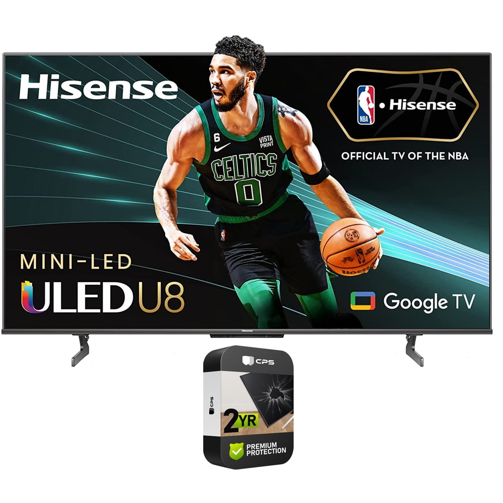 Hisense 65U8H 65 Inch QLED U8H Series Quantum 4K ULED Mini-LED Google Smart TV Bundle with 2 YR ...