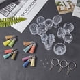 DIY Keychain Making with Transparent Plastic Mini Cups Iron Key Clasp ...