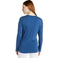 Time And Tru Womens Side Ruched Jersey Knit Top With Long Sleeves Sizes Xs Xxxl
