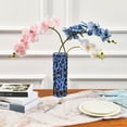 Blue Background Pattern Vase Flower Vase Clear Unbreakable Plastic Tall ...