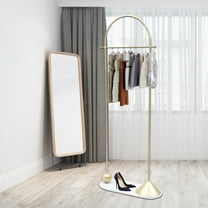 Clothing Rack Portable Gold Coat Rack Stylish Gold Freestanding Rack W ...
