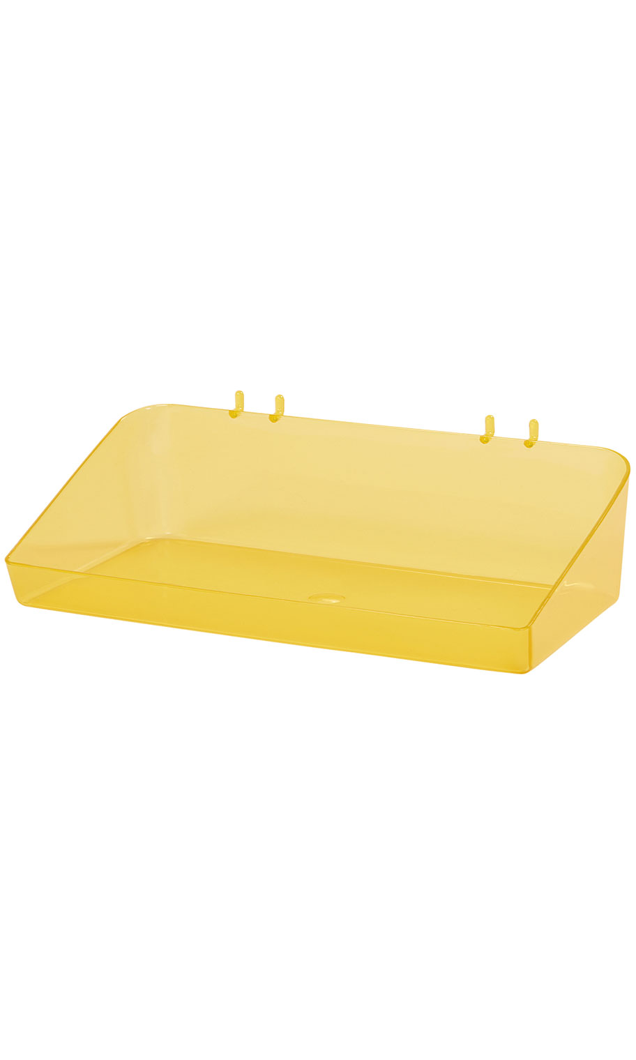 Clear Yellow Plastic Tray for Slatwall - 6½”L x 12”W x 3”D - Set of 2 ...