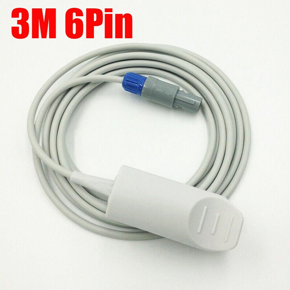 3m 6pin Adult Finger Clip SpO2 Sensor Cable for COMEN Star-8000A 8000BE ...