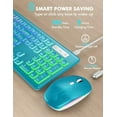 Wireless Keyboard and Mouse Combo, RGB Backlit, Rechargeable & Light Up ...
