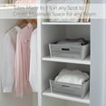 Simplify 4 Pack Slide 2 Stack It Shallow Plastic Storage Basket Tote in ...