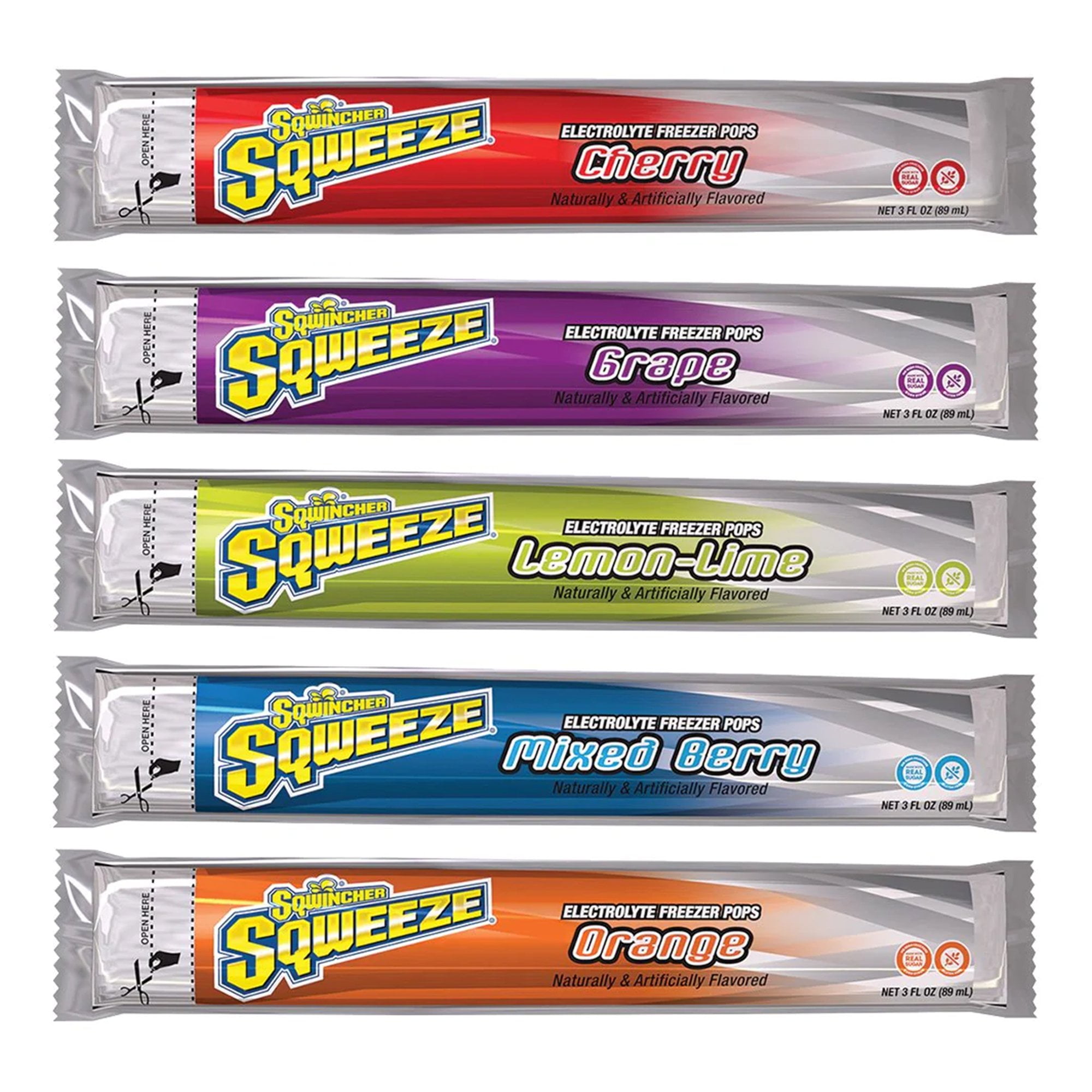 Sqwincher Sqweeze Freeze Pops Assorted Flavors 3oz Packets 150/Carton ...