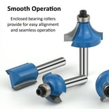 35 Piece Carbide 1/4" Shank Router Bit Set with Aluminum Carrying Case ...