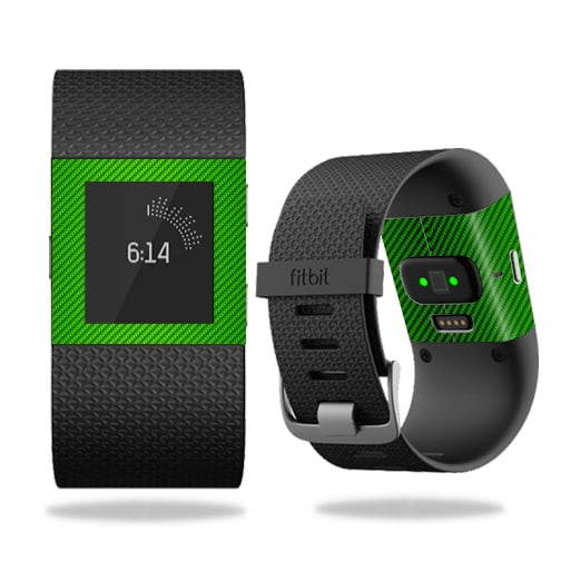 Skin Decal Wrap Compatible With Fitbit Surge Sticker Design Lime Carbon ...
