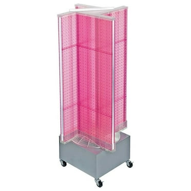 Azar Displays 700272-CLR Clear Two-Sided Metal Frame Pegboard Floor ...